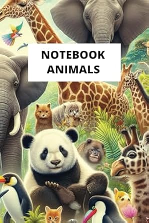 Amazon.co.jp: Notebook Animals | interior Dot 4x4 | 6x9 | 100 pages ...
