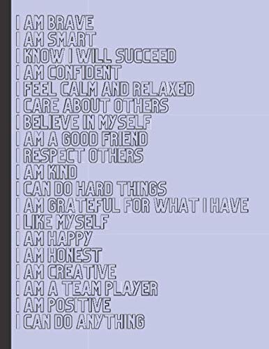 Amazon.com: Positive Affirmations For Kids Wide Ruled Composition ...