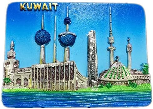 Amazon.com: Fridge Magnet Kuwait 3D Resin Handmade Craft Tourist Travel ...