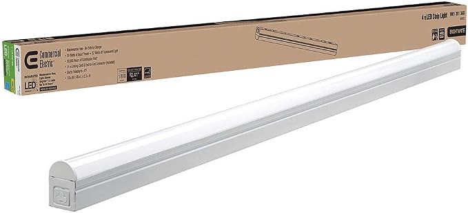 Amazon.com: Commercial Electric 4 ft. White LED Linkable Strip Light ...