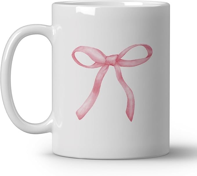 Amazon.com: JKMBN Pink Bow Coffee Mug, Cute Girly Ceramic Coffee Mugs ...