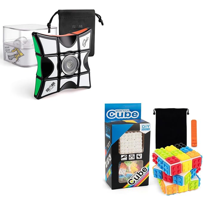 Amazon.com: D-FantiX Fidget Spinners Cube & Speed Cube Set Meilong MF2S ...