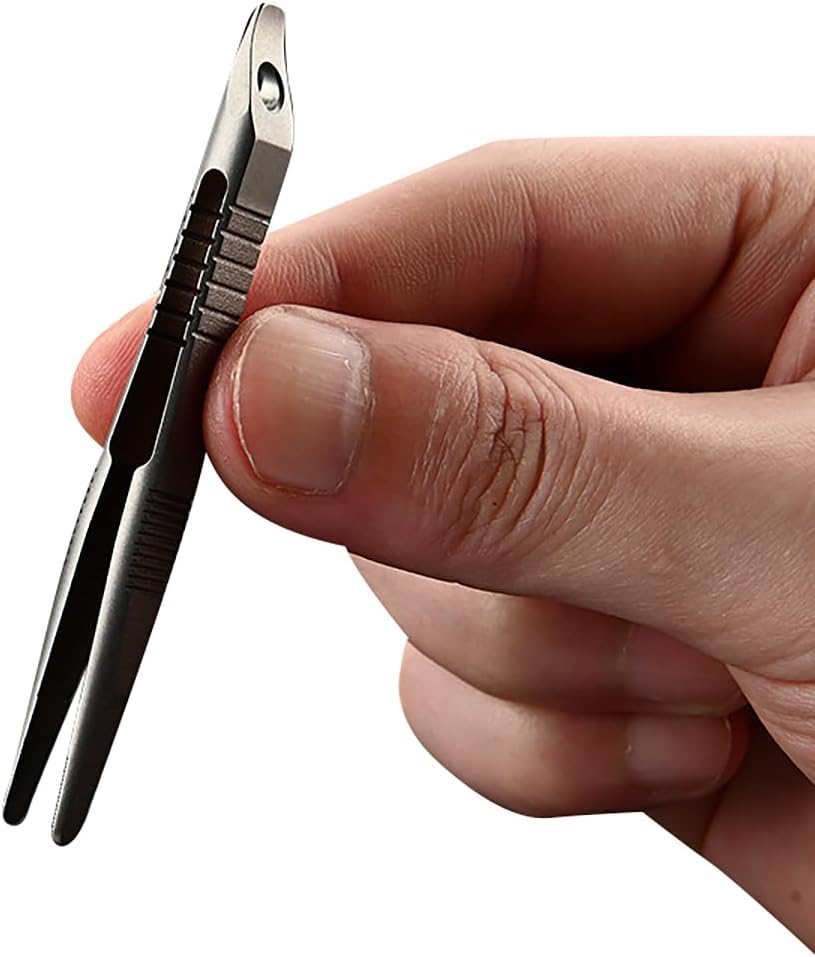 Amazon.com: NHDT SW912 Small Titanium Tweezers Tool.Ultralight and ...