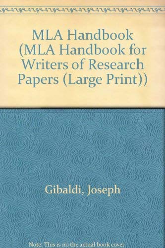 Amazon.com: Mla Handbook for Writers of Research Papers: 9780873529761 ...