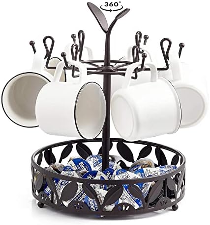 Amazon.com - RCHYFEED Coffee Mug Holder Mug Tree Stand, Rotatable Metal ...