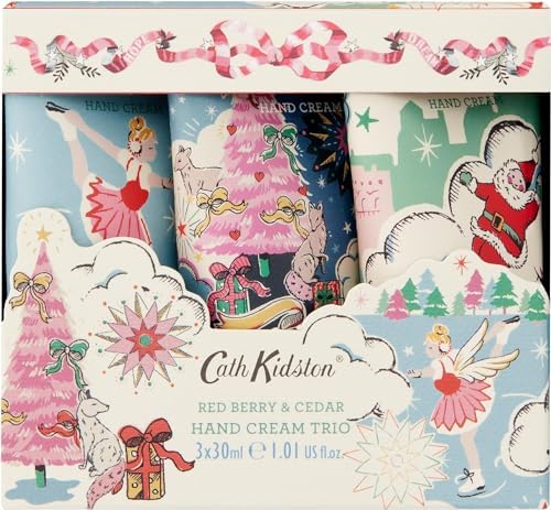 Amazon.com : Heathcote & Ivory Cath Kidston A Christmas Sky Red Berry & Cedar Hand Cream Trio ...