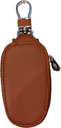 Car Key Fob Cover, Leather Key Fob Case with Metal Hook and Keyring ...