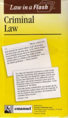 Criminal Law (Law in a Flash Ser) by Kimm Walton (1994-09-01): Steven L ...