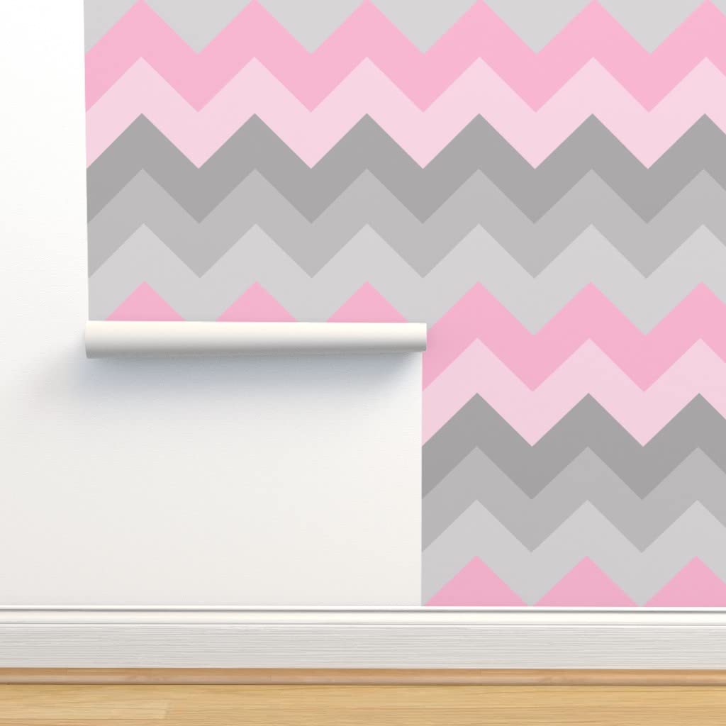 Pink Ombre Chevron Background