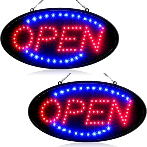 Amazon.com : VIHOSE 2 Pack LED Open Sign for Business 19x10 Neon Open ...