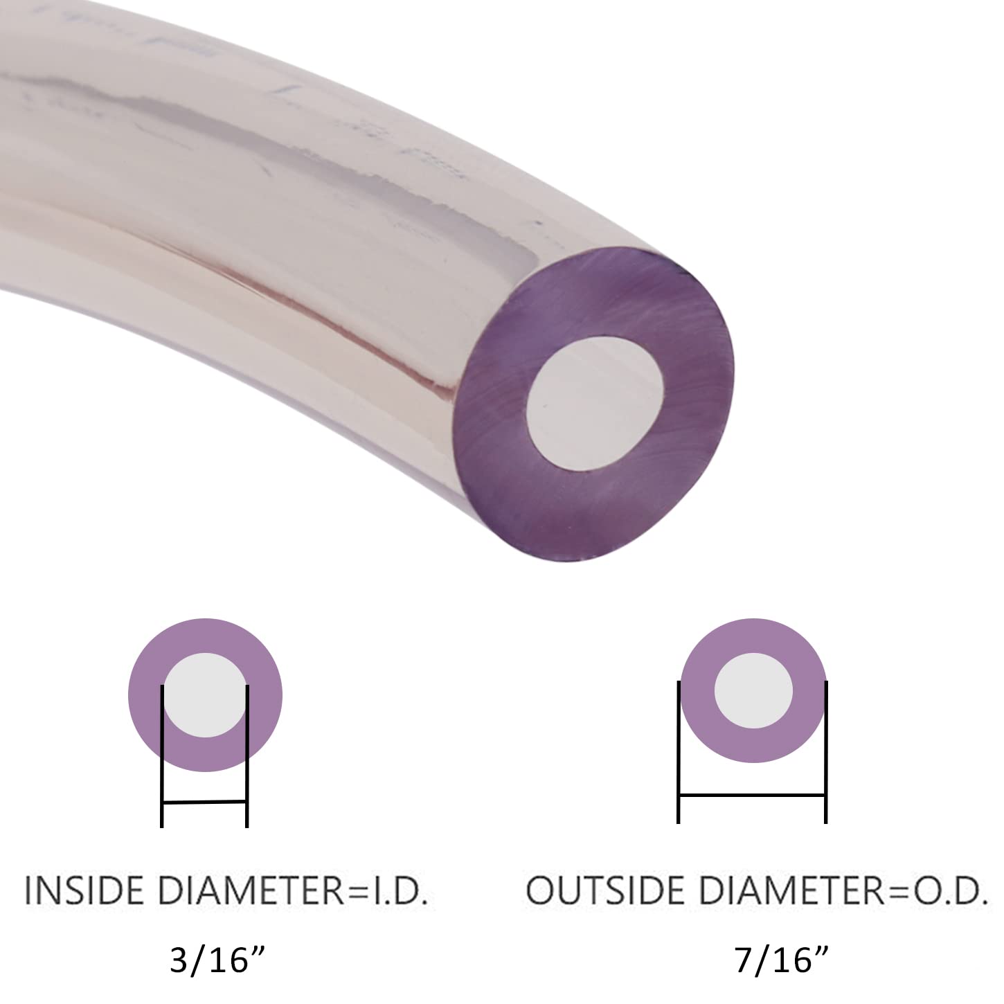 Snapklik.com : PVC Tubing 3/16"ID X 7/16"OD Flexible Clear Vinyl Hose ...