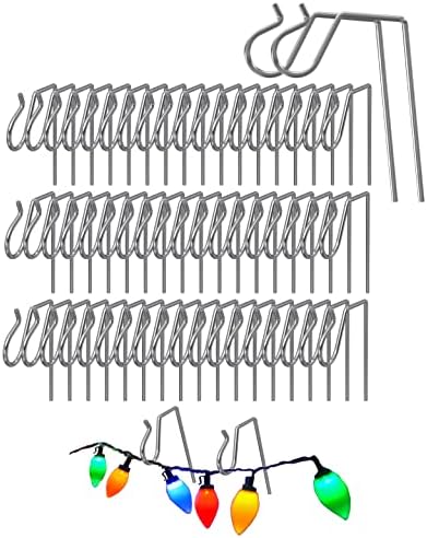Amazon.com: NACETURE 50 Pack Stainless Steel Christmas Light Hangers ...