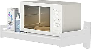 Wall-Mounted Microwave Oven Shelf, Retractable Carbon Steel Wall Rack ...