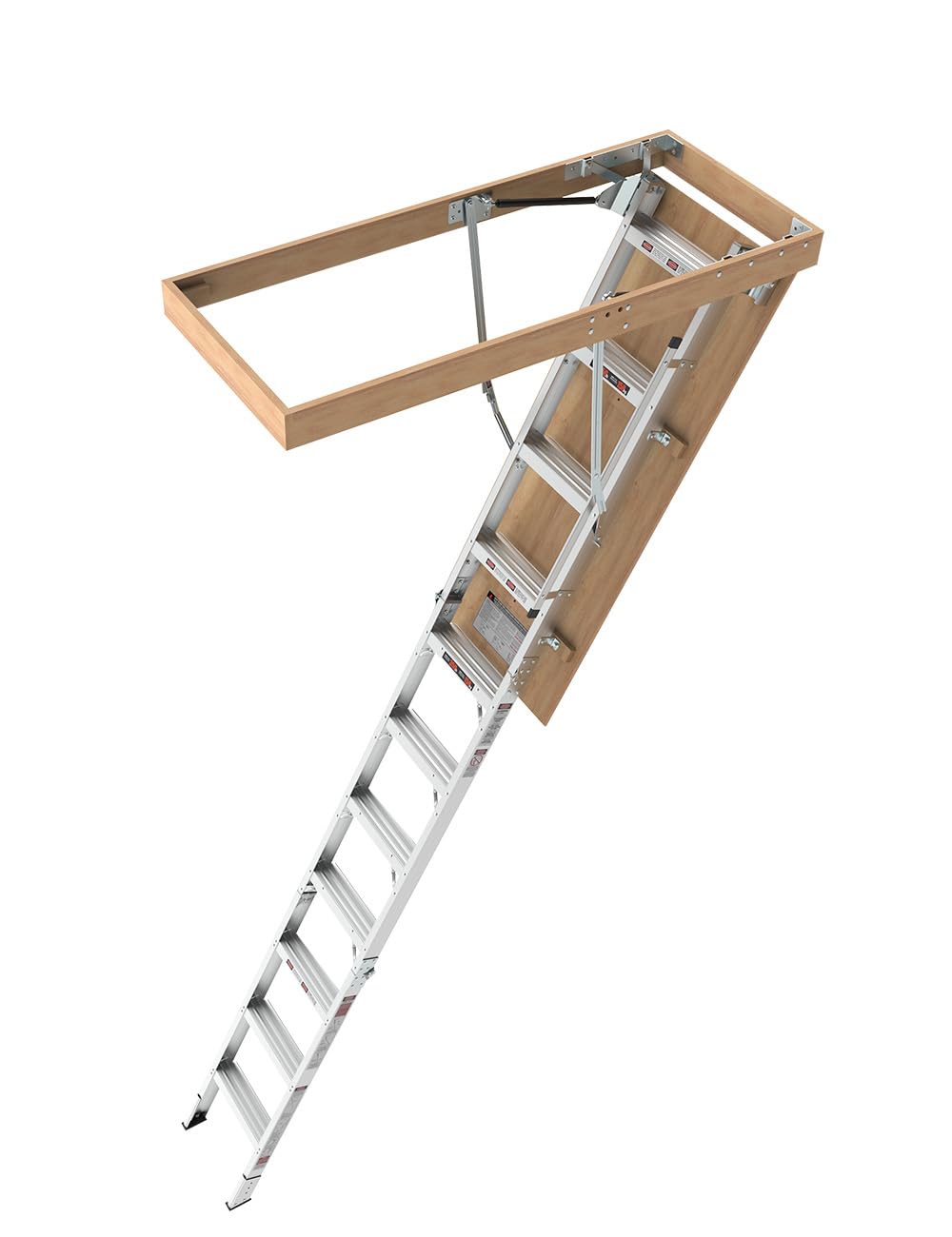 Lyromix Aluminum Attic Ladder Pull Down System, 10 Foot Pull Down ...