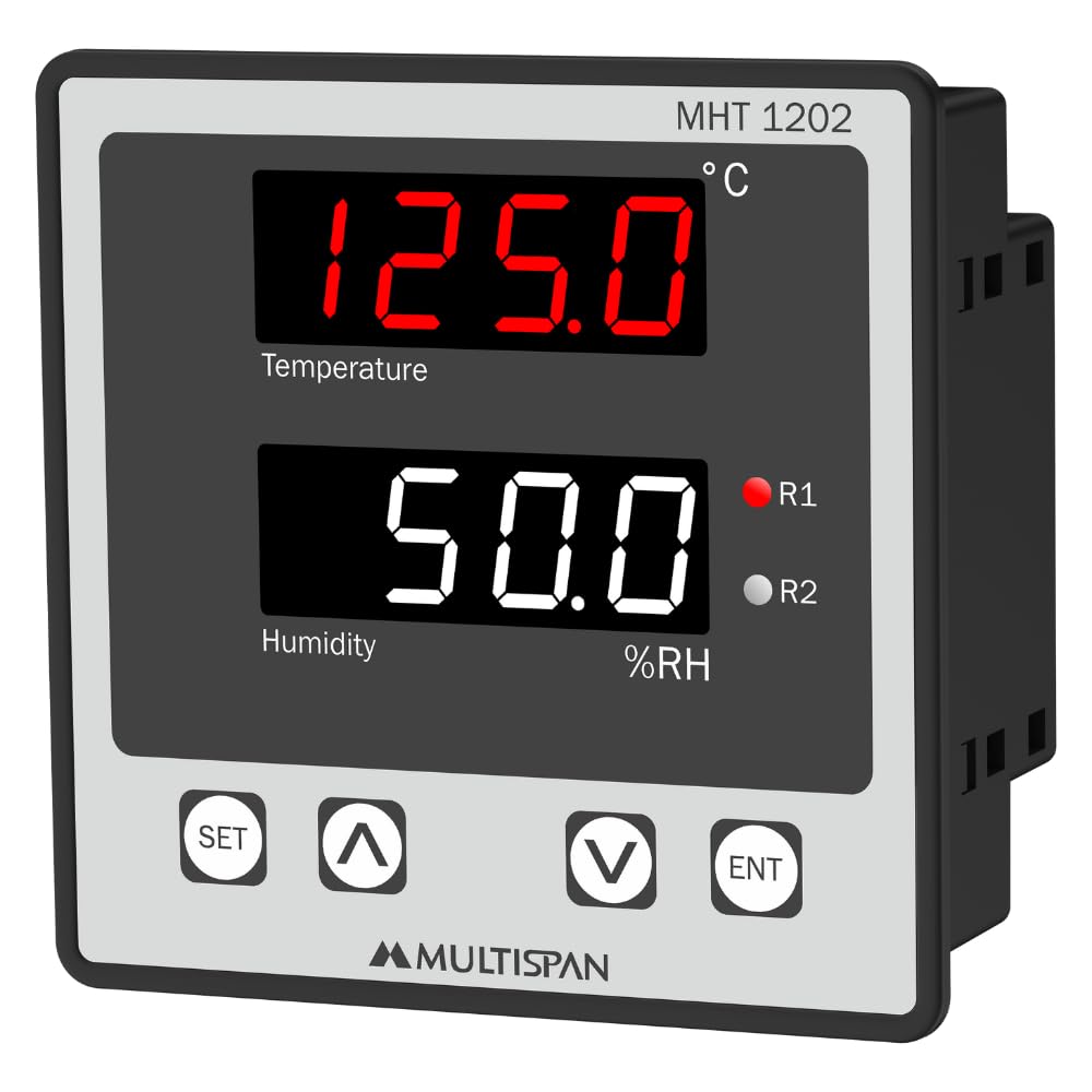 Multispan MHT-1202 Humidity Indicator With Alarm output 96 X 96 X 54 ...