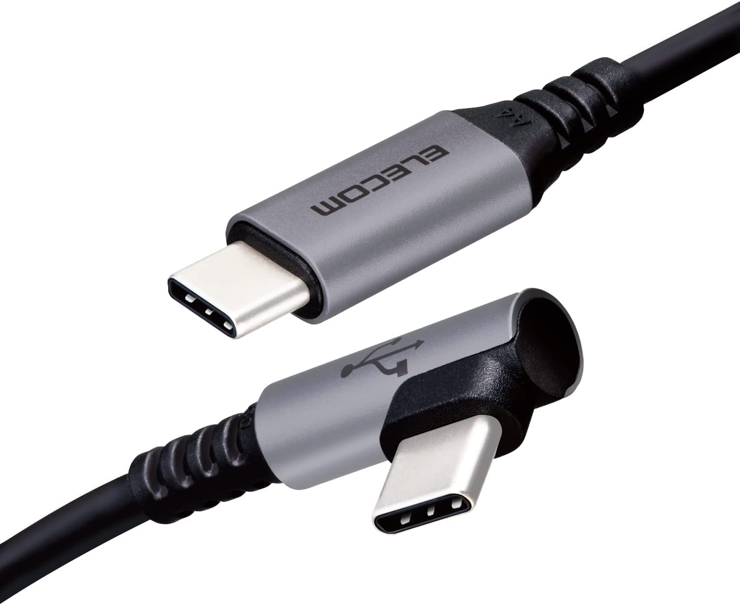 エレコム USB Type-C PD L字ケーブル 30cm ブラック