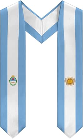 Amazon.com: YiiLi Argentina Emblem Flag Graduation Stole Sash For ...
