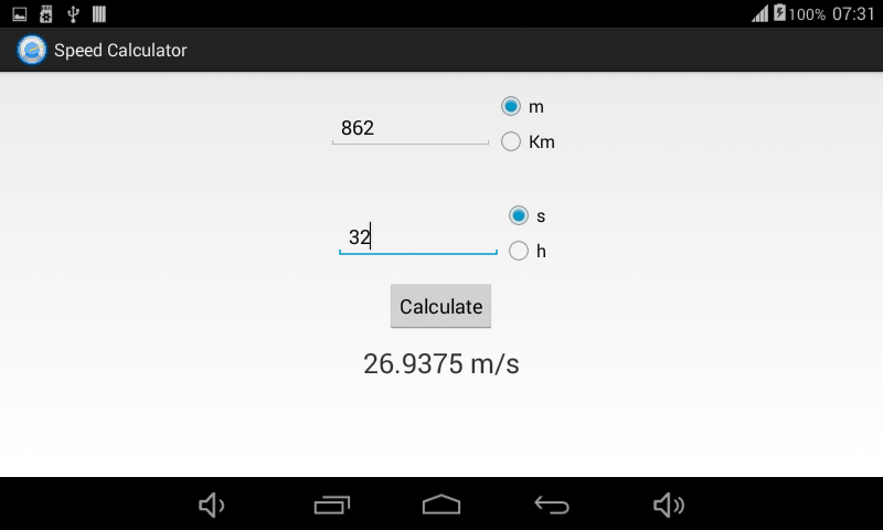 Speed Calculator - App on Amazon Appstore