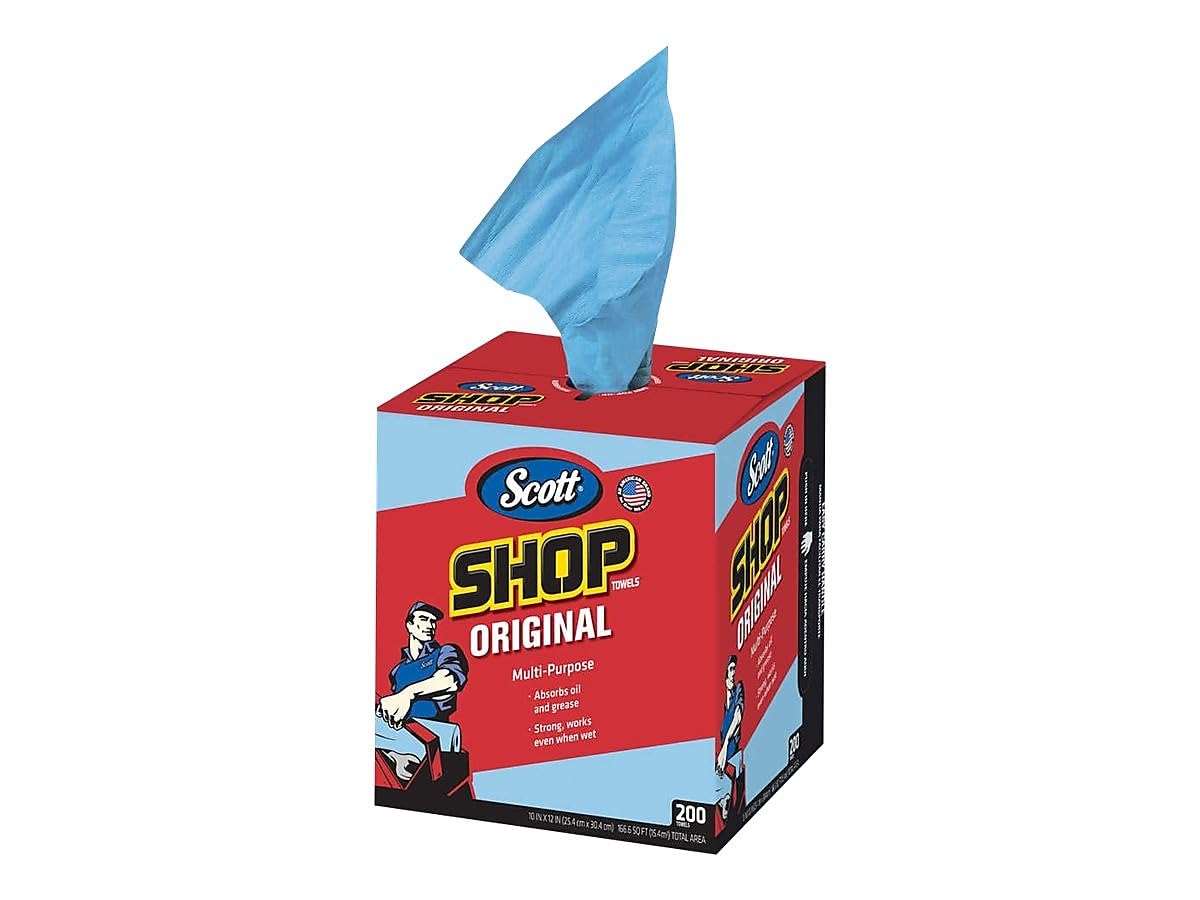 Scott Products 75190 Blue Scott Shop Towels In-A-Box 200 Count : Amazon ...