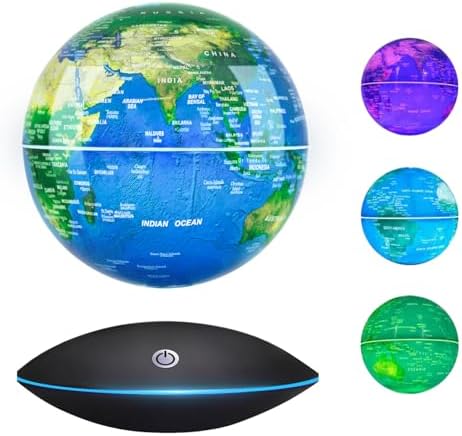 Amazon.com: Flagest Magnetic Levitation Globe with LED Lights & Touch ...