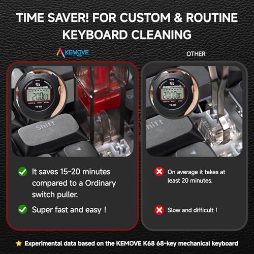 KEMOVE P10 2-in-1 Switch Puller Keycap Puller for Mechanical Keyboard, 304 Stainless Steel Key ...