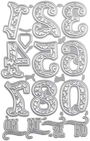 Amazon.com: 2Pcs Metal Die Cuts, 0-9 Numbers Cutting Dies Carbon Steel ...