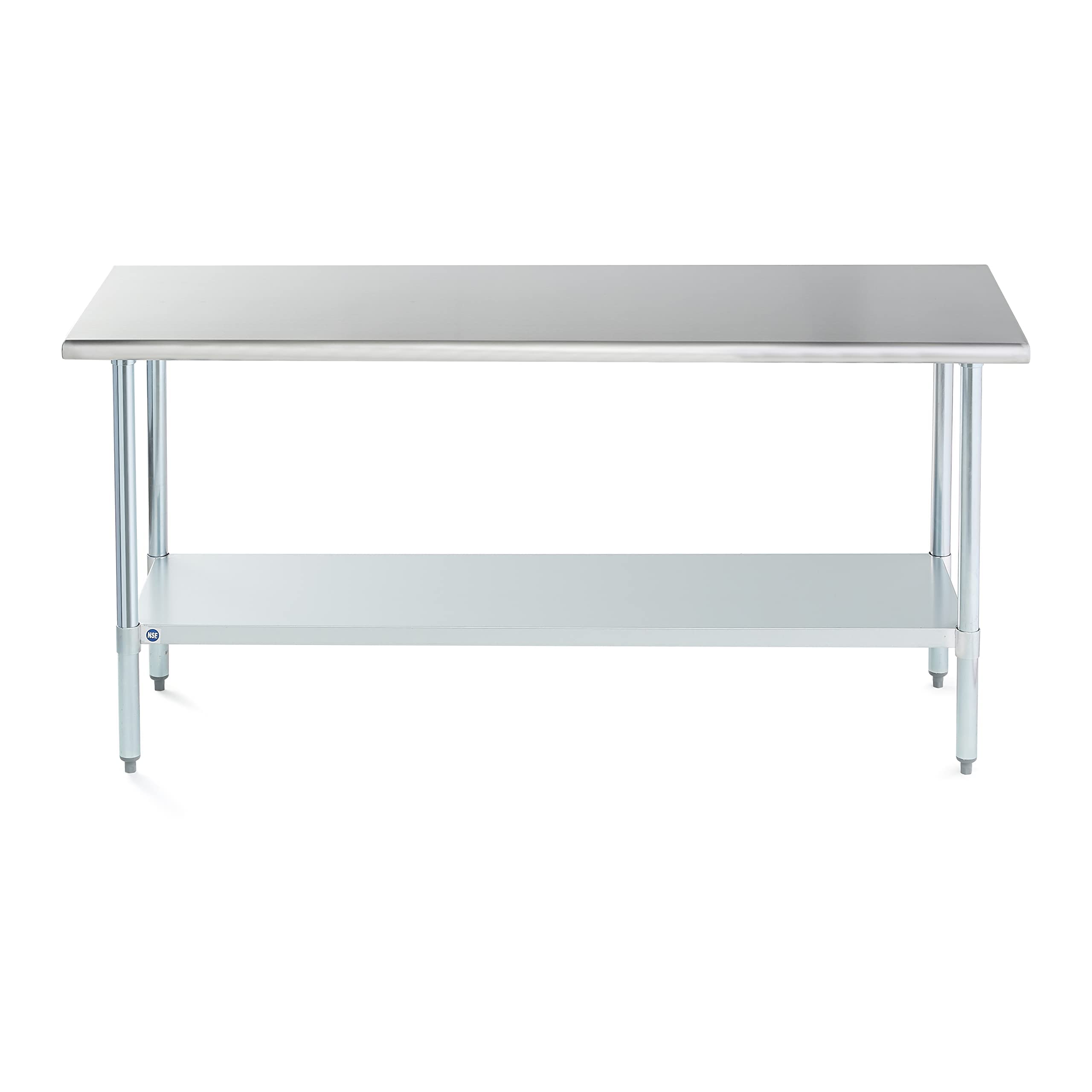 ROCKPOINT Stainless Steel Table for Prep & Work 72x24 Inches, NSF Metal ...