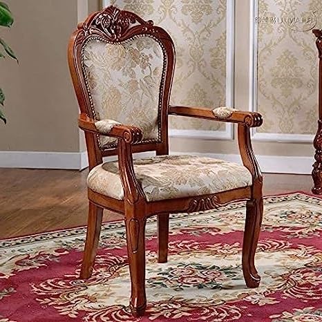 Sky Rise Decor Teak Wood Carving Room Chair Wood Back Comfort Seating ...