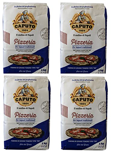 Mulino Caputo 00 Pizzeria Flour - 1-kilo bag (Pack of 4) | Gourmetian