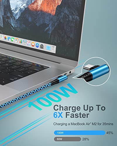 Snapklik.com : 100w USB C Cable, C-Type Super Fast Charging Cord 90 ...