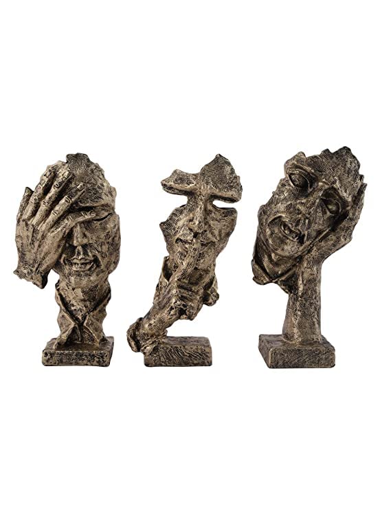 Buy Well Art Gallery Handmade Human Face with Hand Showpiece Figurine ...