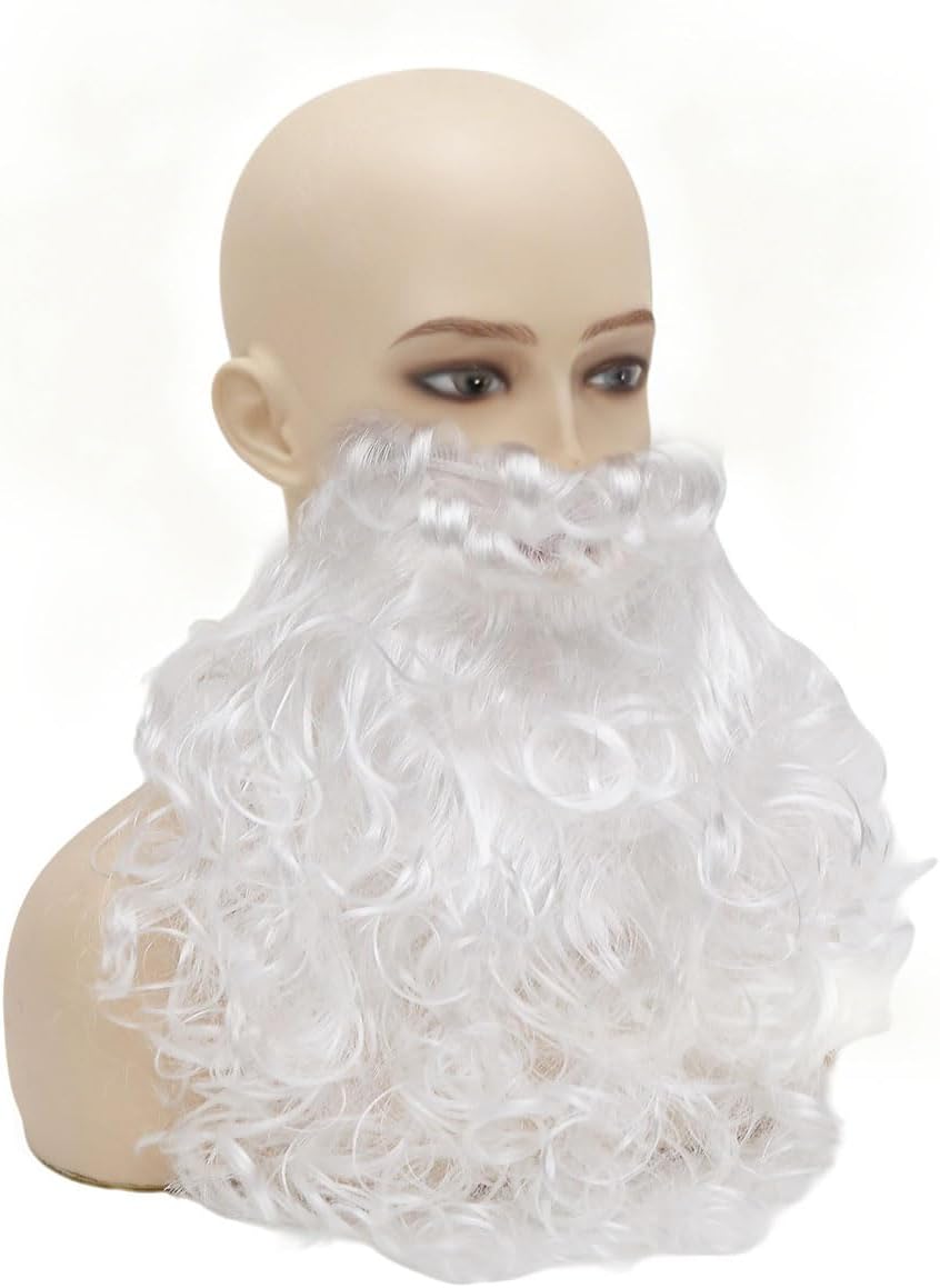 Yamel Santa Beard for Adults Party Fake Beard Realistic Fake Beard with ...