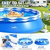 Amazon.com: FunBy Upgraded Double Rings Inflatable Above Ground ...