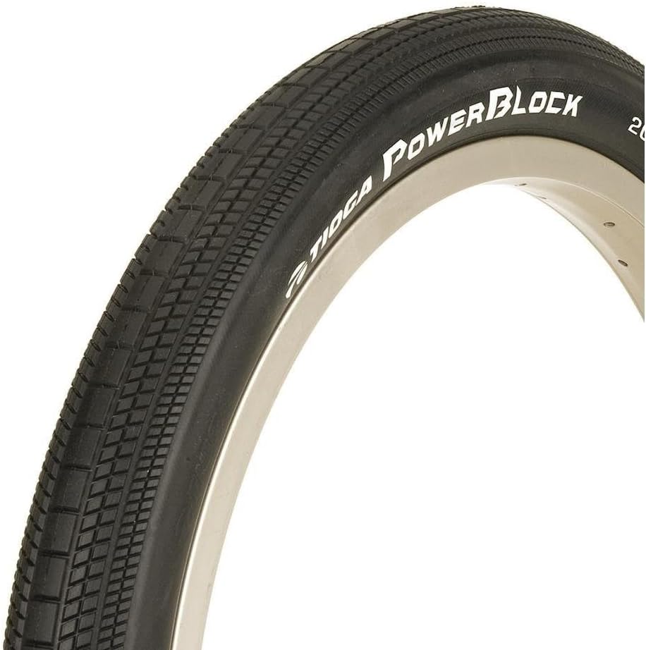 Amazon.com : Tioga PowerBlock Wire Bead Tire, Black/Black, 24x1.75-Inch ...
