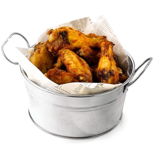 Genware Galvanised Steel Tub Round 15 x 8cm | Serving Bucket, Condiment ...