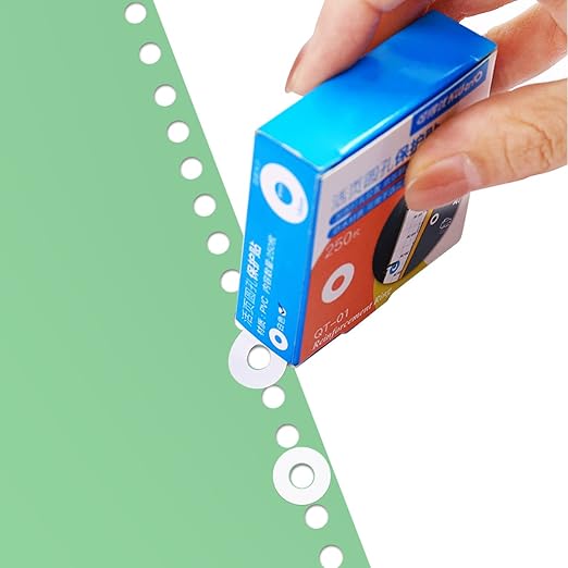 500 Pack Loose-Leaf Paper Hole Reinforcement Ring Labels Stickers ...