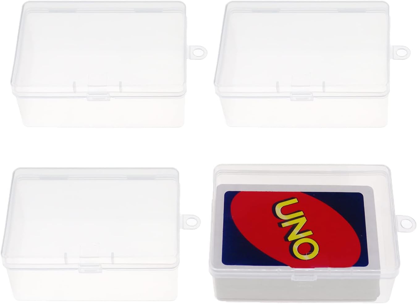 4Pcs Plastic UNO Card Case Holder Designed for 112Pcs Classic Mattel ...