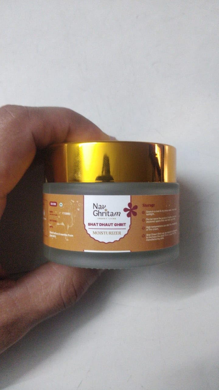 Nav Ghritam Saffron-infused Shat Dhaut Ghrit Cream | 100 Times Washed ...