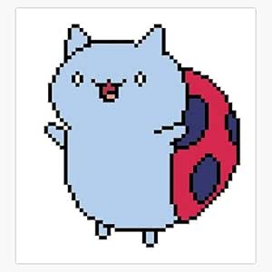 Leyland Designs 8-Bit Catbug Sticker Outdoor Rated Vinyl Sticker Decal ...