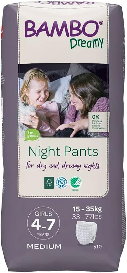 Bambo Dreamy Night Pants Nappies, Pull Up Pants, Eco Night Time Nappies ...