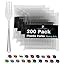 Amazon.com: Red Plastic Forks 200 Pcs Red Forks Disposable Utensils ...