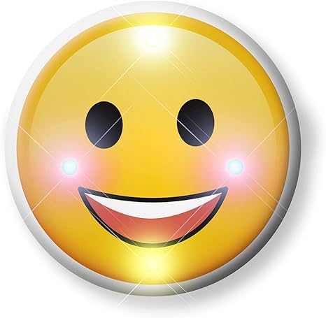 Amazon.com: Light Up Smiley Happy Face Flashing Blinking LED Body Light ...