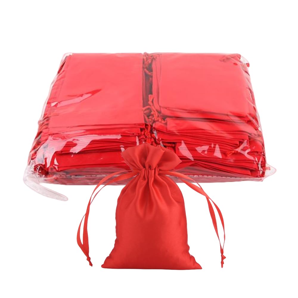 Amazon.com: 50 Pack 4X3 Inch Satin Gift Bags,Drawstring Jewelry Bag ...