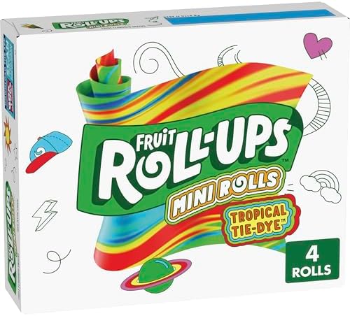 Amazon.com: Fruit Roll-Ups Tropical Tie-Dye Mini Roll-Ups 4 CT