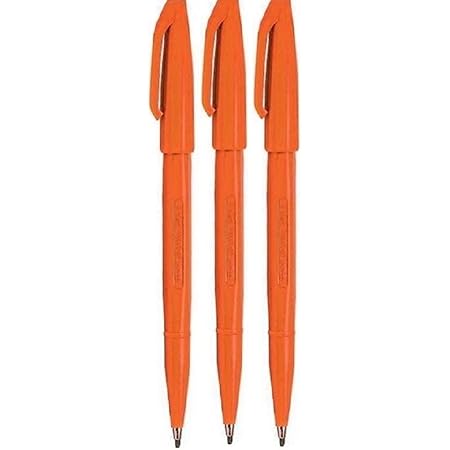 Amazon.com : Pentel Orange Original Sign Pen S520 Fibre Tip Marker Pens ...