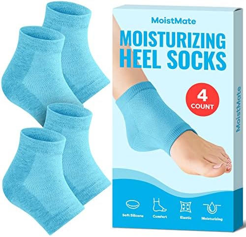 Amazon.com: MoistMate 2-Pairs Heel Socks for Dry Cracked Feet ...