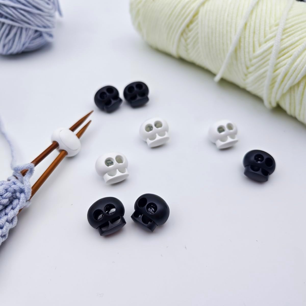 Amazon.com: MAGNEECH 8 Pcs Black and White Knitting Needle Stoppers ...