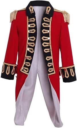 Amazon.com: CosplayDiy Men's Colonial Military Uniform Tailcoat Costume ...