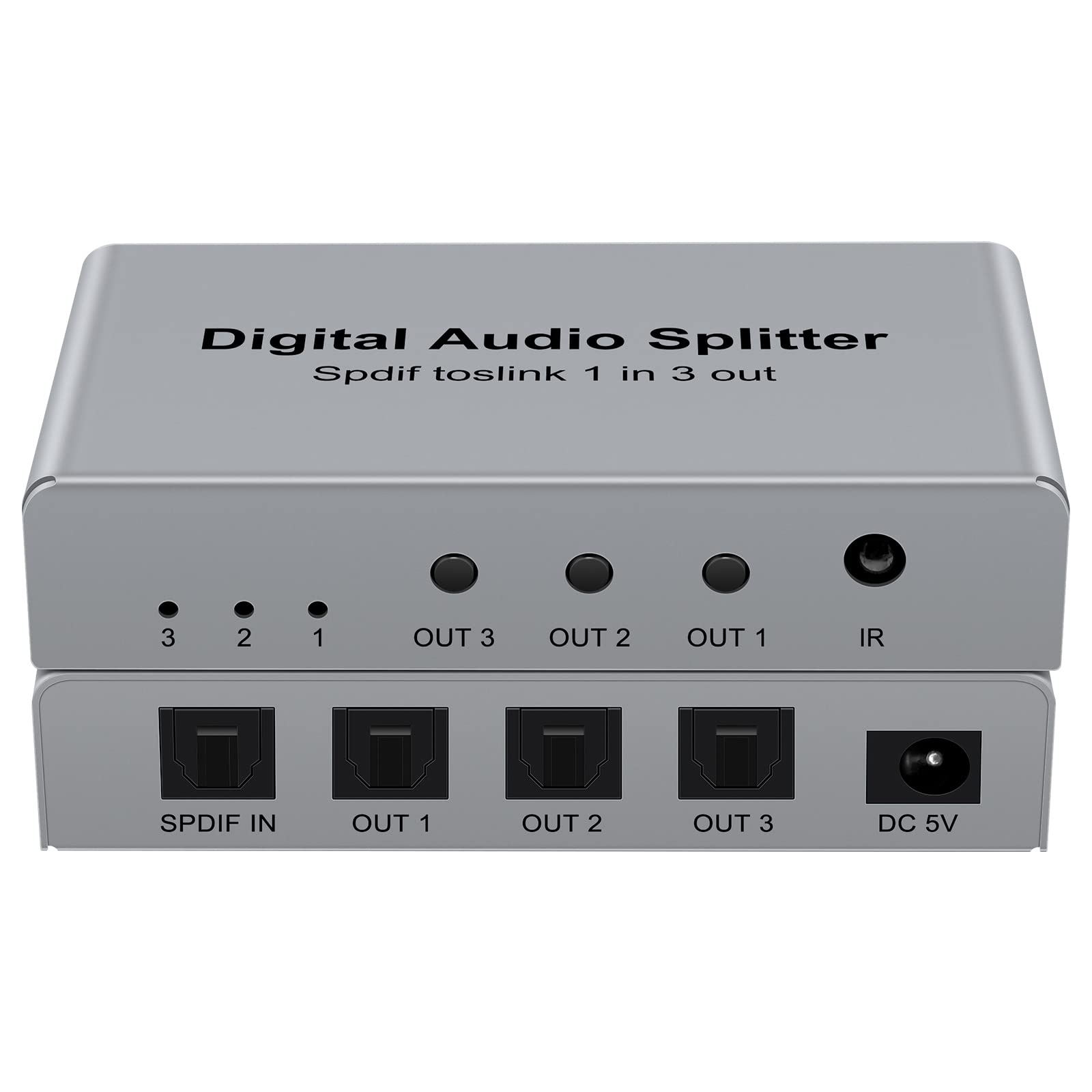 Amazon.com: 3 Port SPDIF Toslink Fiber Audio Splitter, Digital Optical ...