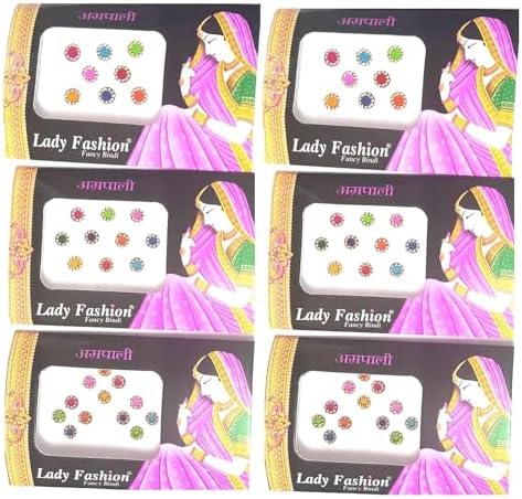 BEAUTY GOLD 13 Pc Multicolor Designer Stone Round Bindis For Women And Girl Foredead : Amazon.in ...